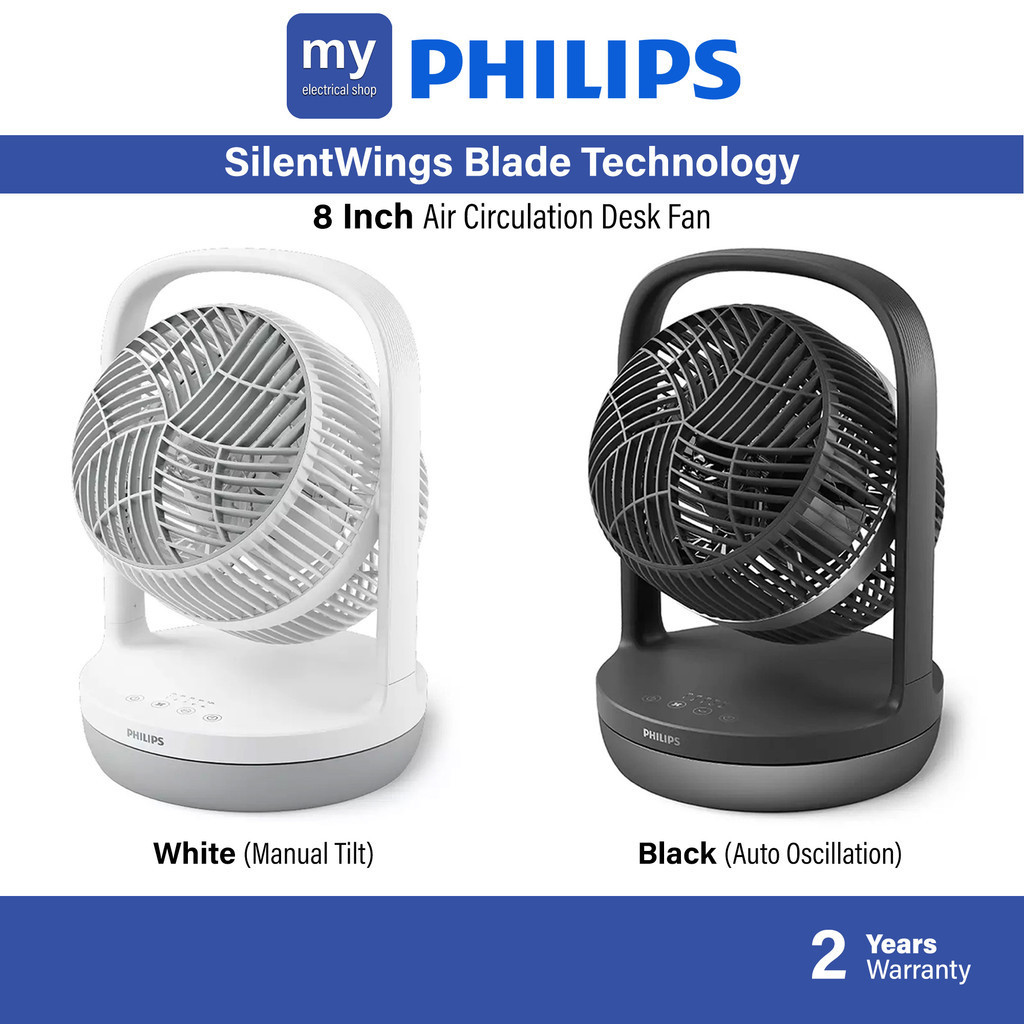Philips 8 Inch Air Circulation Table Fan Air Circulator Desk Fan CX2050 ...