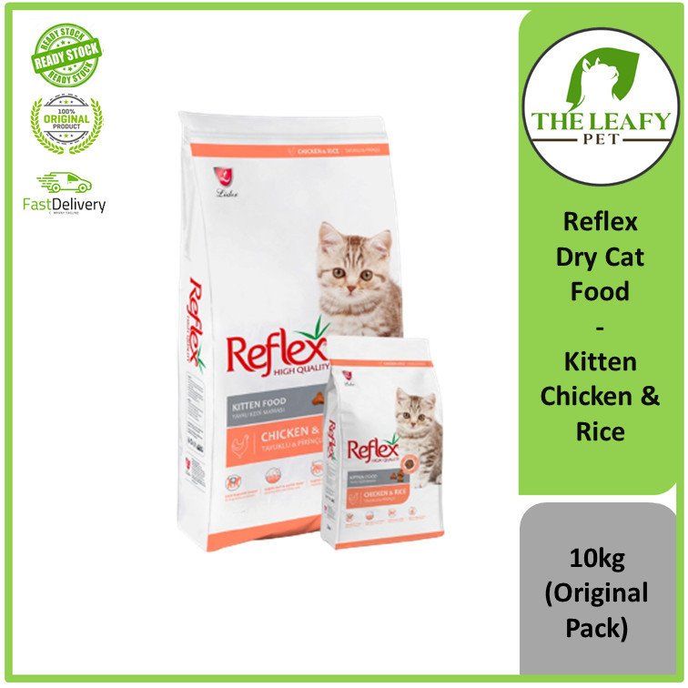 Reflex Kitten Chicken & Rice Dry Cat Food ( Makanan Kucing ) - 10kg ...