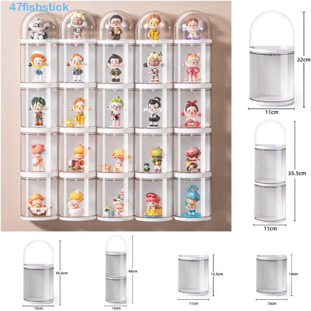 FISHSTICK Figures Display Case, Wall-mounted Removable Popmart Storage ...