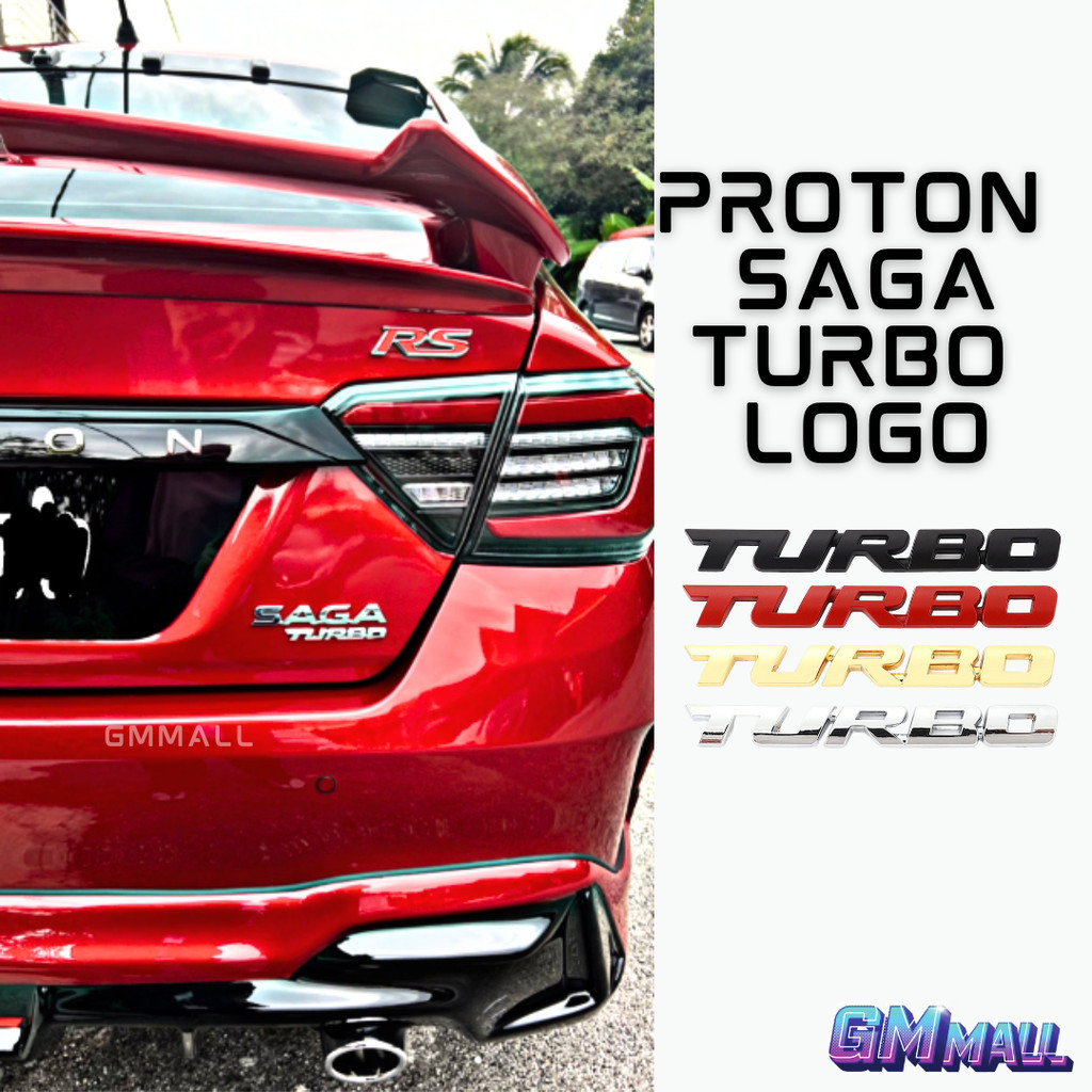 PROTON SAGA 3D Car Metal TURBO Emblem Logo Sticker Badge Accessories ...
