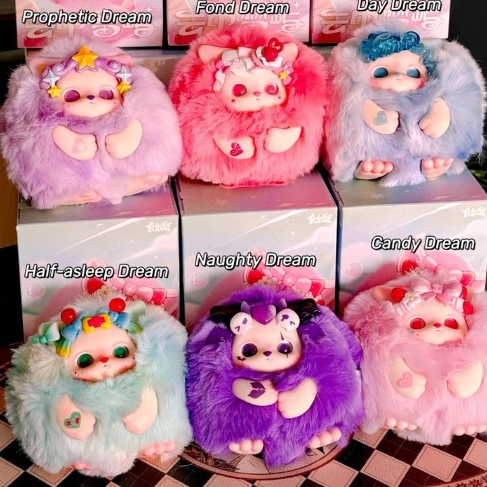 Genuine Funii Dream Island Furry Plush Blind Box Doll Rainbow Color ...