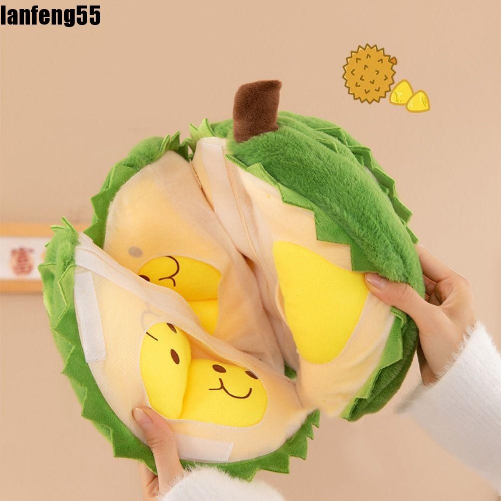LANFENG Fruit Durian Plush Pillow, Soft Appease Detachable Durian Plush ...