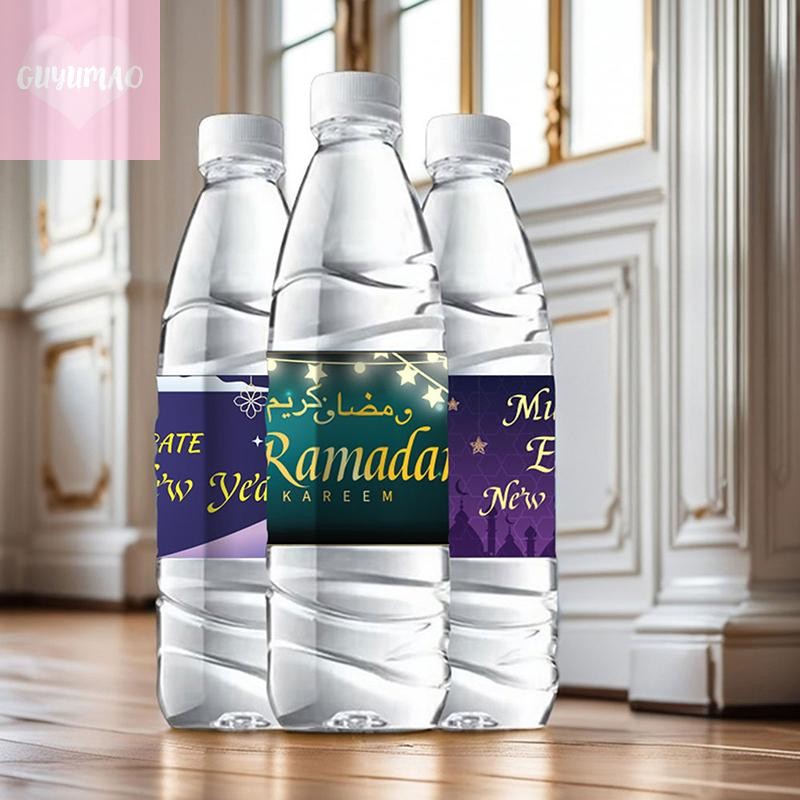 [guyumao] 4/6/12/24pcs Eid Mubarak Bottle Labels Sticker Ramadan Kareem ...