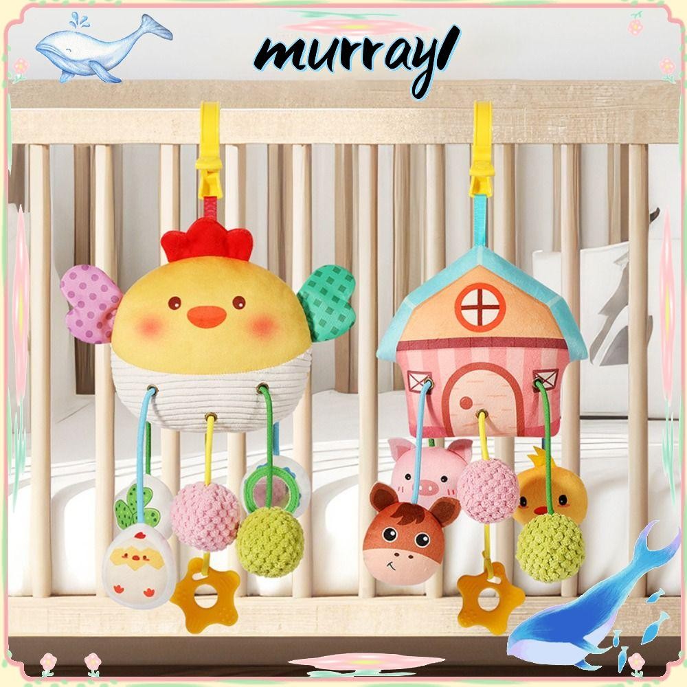 MURRAY1 Baby Crib Bell, Cartoon With Rattle Bell Sensory Placation Toy ...