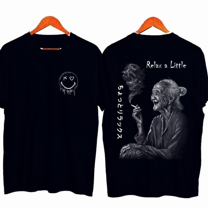 Distro grandma T-shirt, emo, front and back, distro street dress, for ...