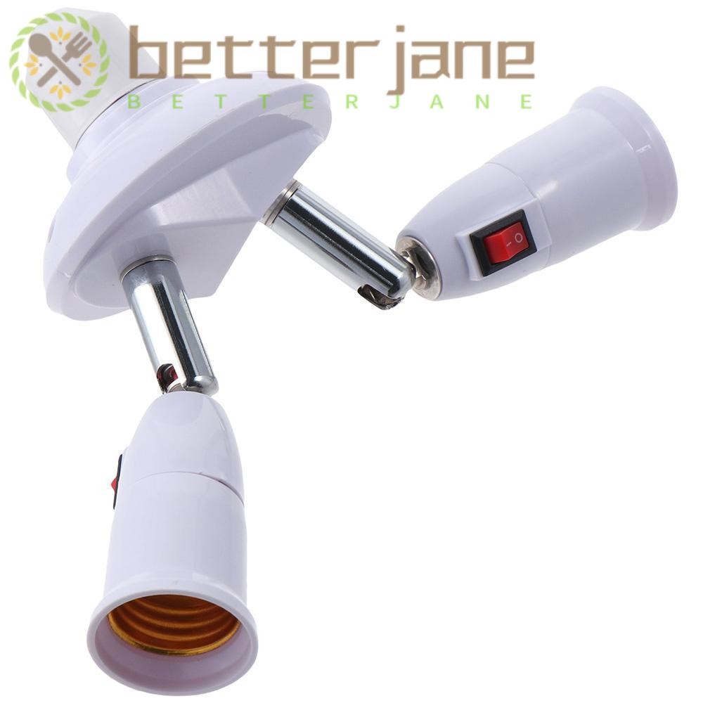 BETTER-JANE Light Socket Adapter, White with Switch 2 in 1 Splitter ...