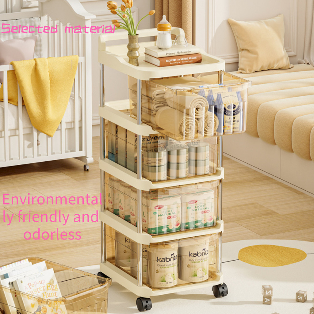 L25cm/30cm (4-5 Layers) Trolley with wheels, Multipurpose Moveable ...