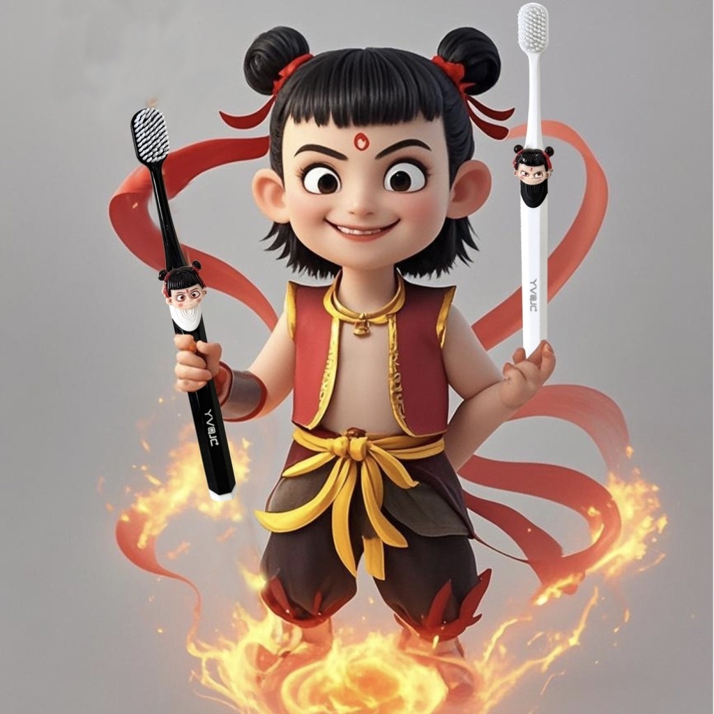 3.3 Soft Bristle Price Cute High-End Magic Boy Couple Nezha Girl Heart ...