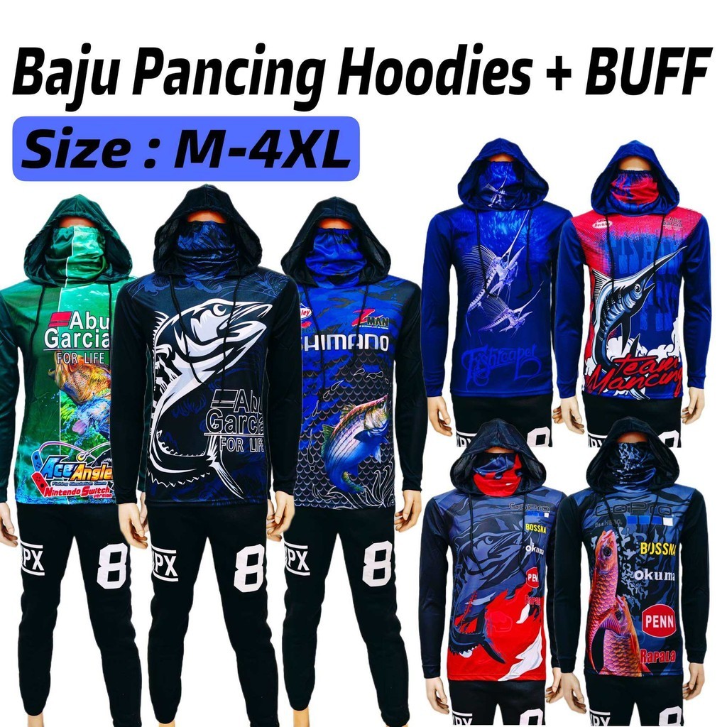 NCH Baju Pancing Hoodies Topeng Fishing Long Sleeve Jersey Memancing ...