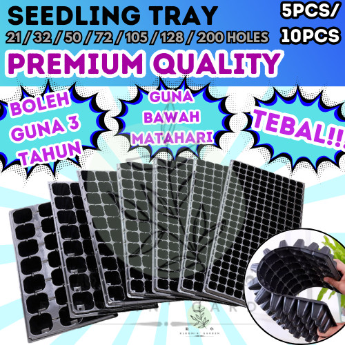 5PCS & 10PCS Seedling Tray Holes Plastic Nursery Tray Bekas Semaian ...