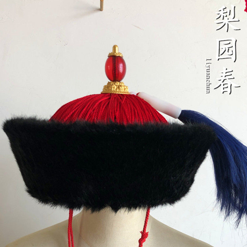 Wuwen Drama Warm King Hat Qing Dynasty Top Tailing Taigan Hat Qing ...