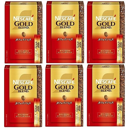 Nescafe Gold Blend Decaffeinated Sticks Black 7P( 2g/P ) x 6 boxes ...
