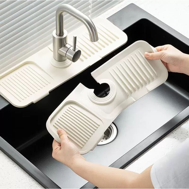 Silicone Kitchen Faucet Drain Pad Sink Countertop Toilet Sink Soap Can ...