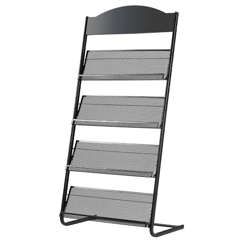 Magazine Shelf Book and Newspaper Shelf Storage Floor-Standing ...