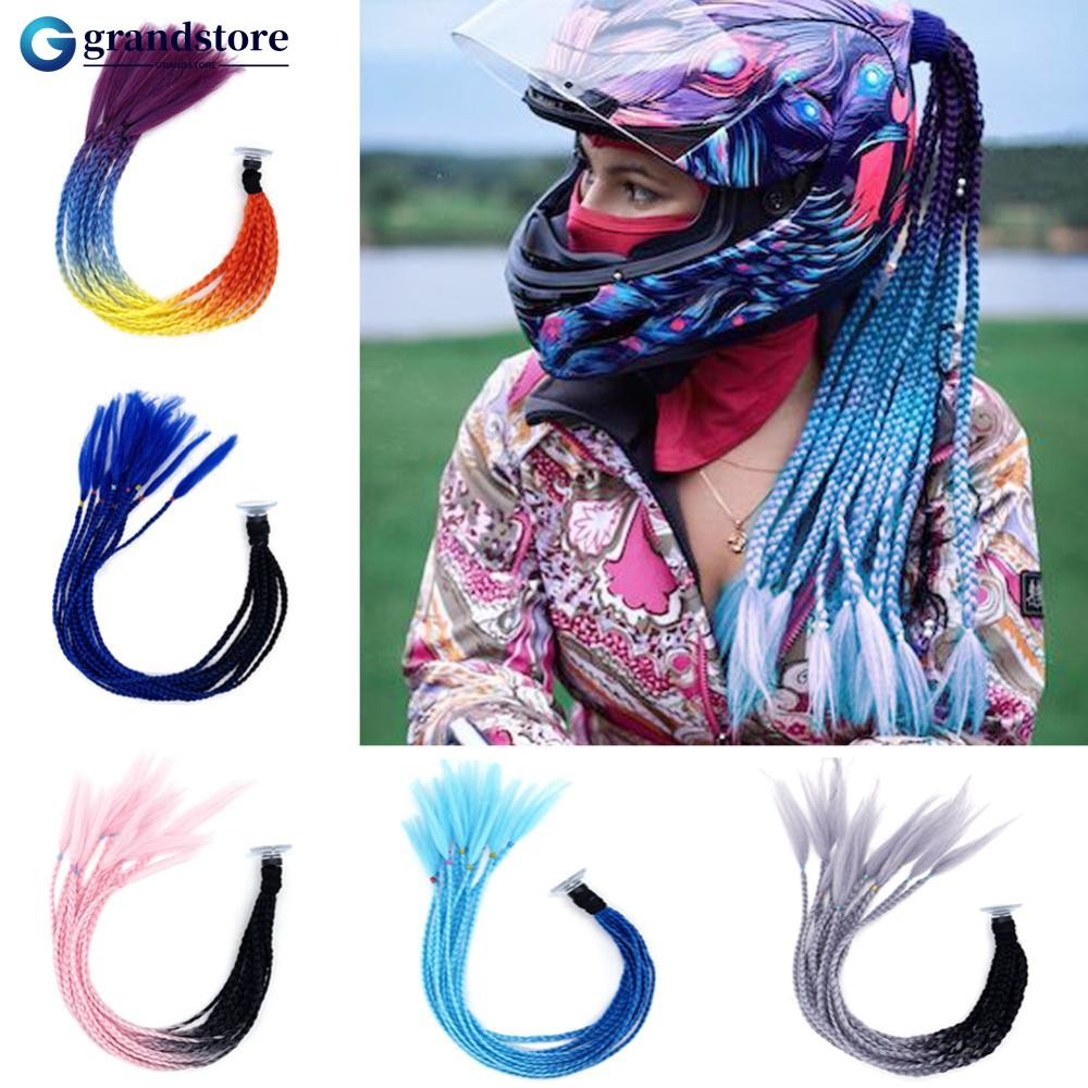 GRANDSTORE 24" Helmet Braids Pigtails Motorcycle Helmet Braid Ponytail ...