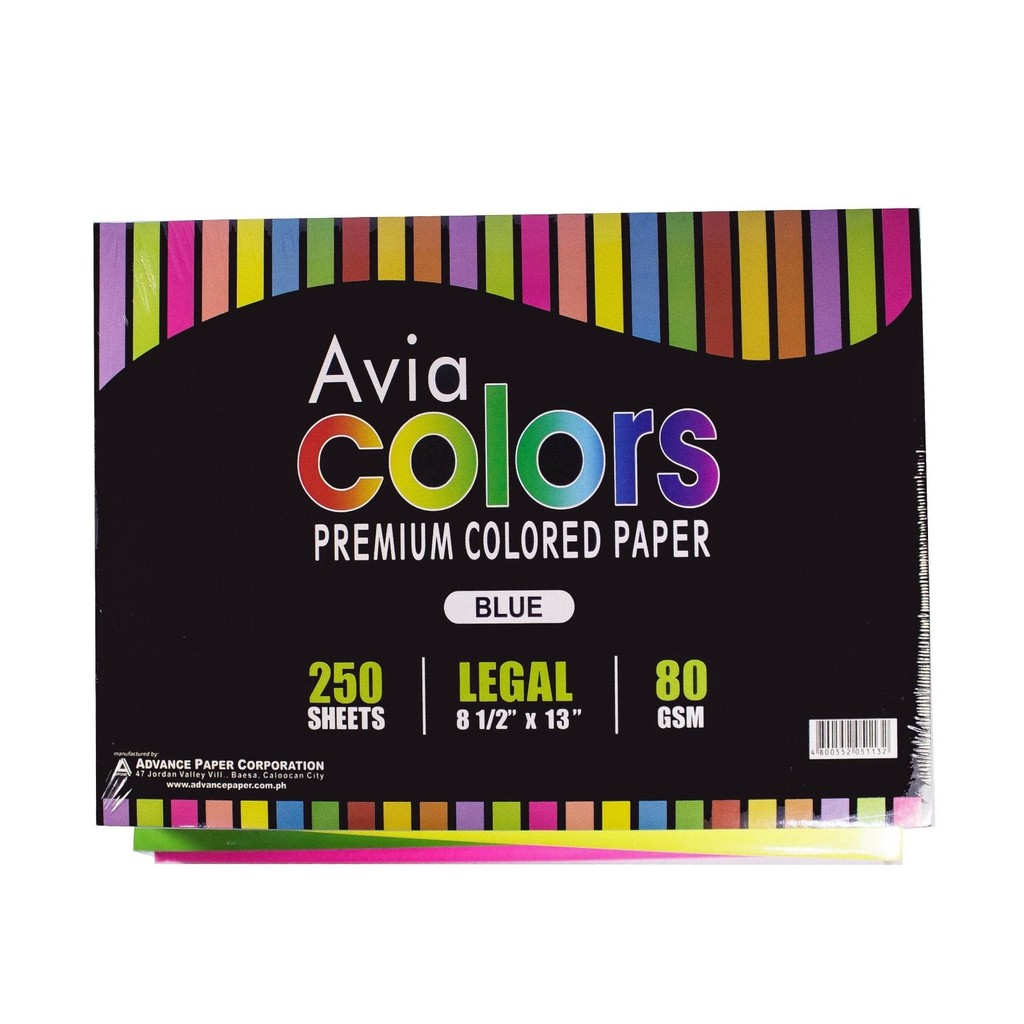 Avia Colored Paper 80gsm Long (250Sheet) | Shopee Malaysia