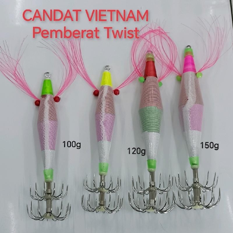 Candat Vietnam Pemberat Sotong Twist SQIUD JIG Candat Sotong | Shopee ...