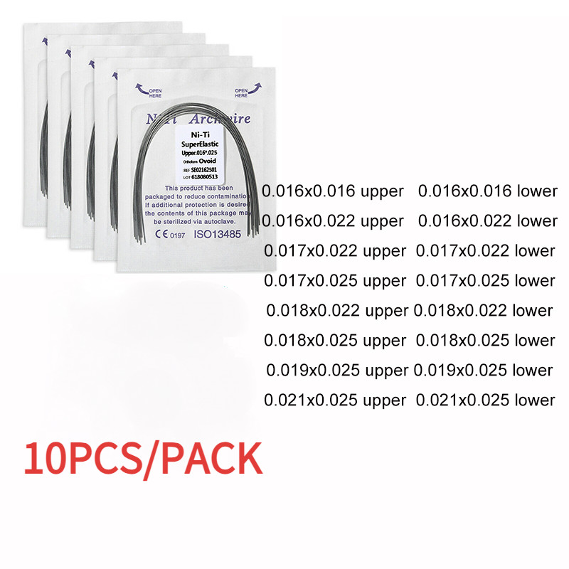 10pcs/pack Rectangular Wires Orthodontic Square Wire Super Elastic ...
