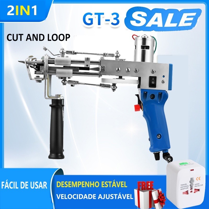 70W 2 in 1 Tufting Gun (Cut Pile and Loop Pile ) Electric Carpet Rug ...