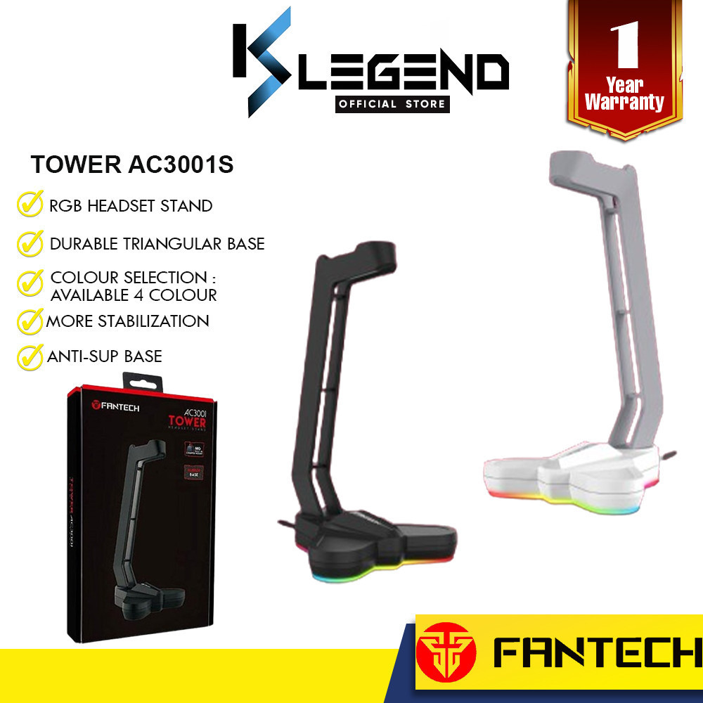 Fantech Headset Headphone Stand Tower (AC3001)/RGB Headset Headphone ...