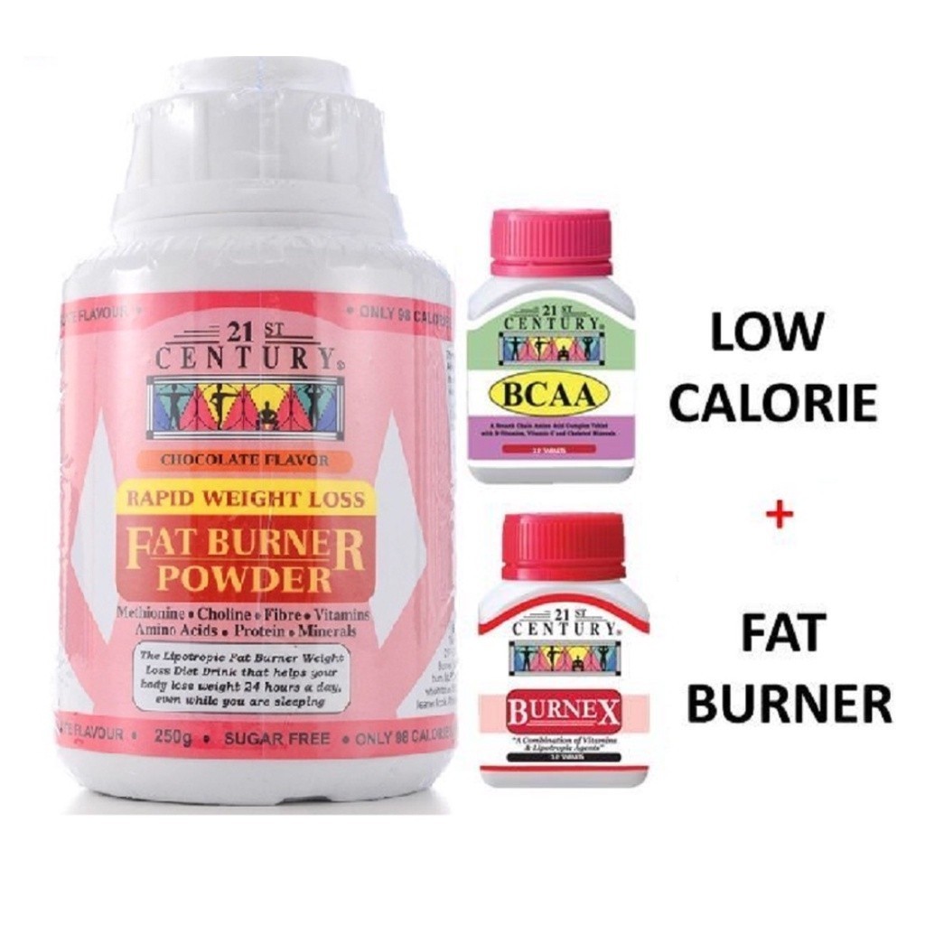 21ST CENTURY POWDER RAPID WEIGHT LOSS FAT BURNER POWDER CHOC 250G (EXP ...