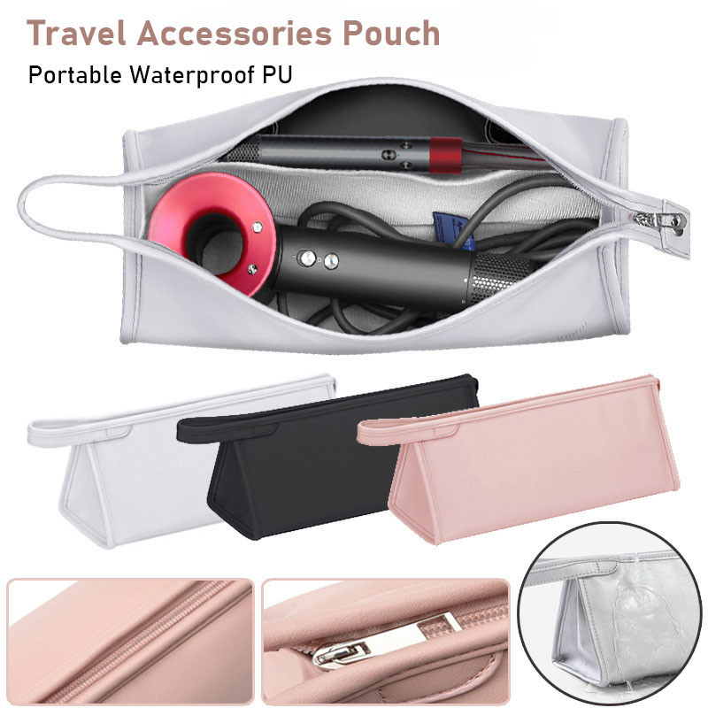 Hair Dryer Storage Bag Portable Waterproof PU Dryer Hair Curler ...