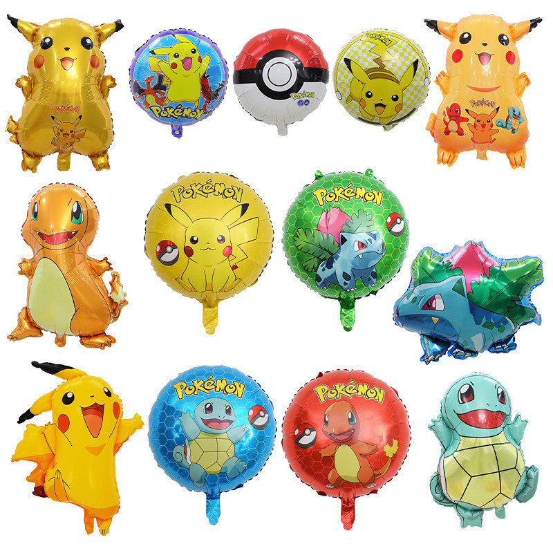 [24h Fast Delivery] Pokémon Aluminum Film Balloon Children's Birthday ...