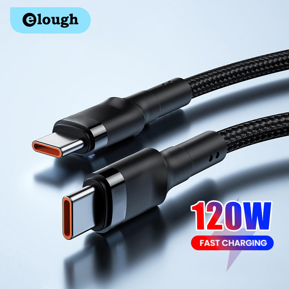 Elough 120W Dual PD Type C to Type C Cable For Mobile Phone Fast ...