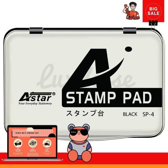 Astar Stamp Pad (Black / Blue / Red) (S/M/L) 🔥ReadyStock🔥 | Shopee Malaysia
