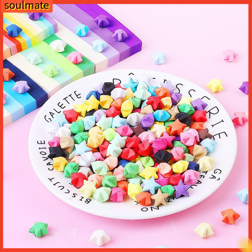 soulmate| Colorful Origami Stars Origami Star Kit 100pcs Colorful Diy ...