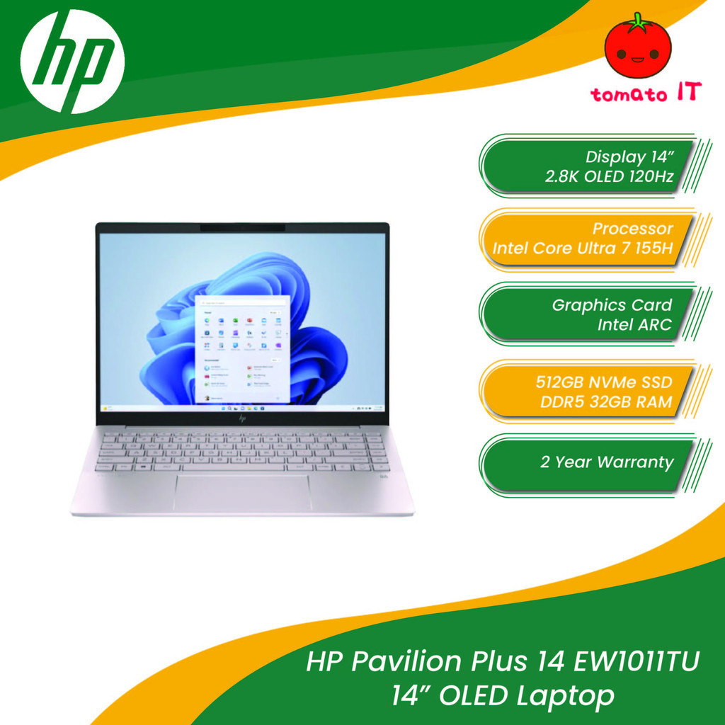 HP PAVILION PLUS 14 EW1011TU Laptop - Tranquil Pink (14" 2.8K OLED ...