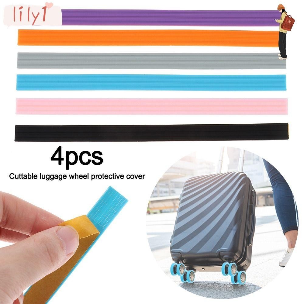LILYONE Travel Luggage Caster Shoes, Silicone Suitcase Parts Axles ...