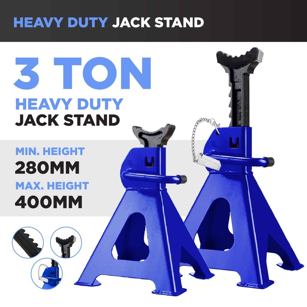 Godziillar 3 Ton Heavy Duty Jack Stand With Additional Safety Lock ...