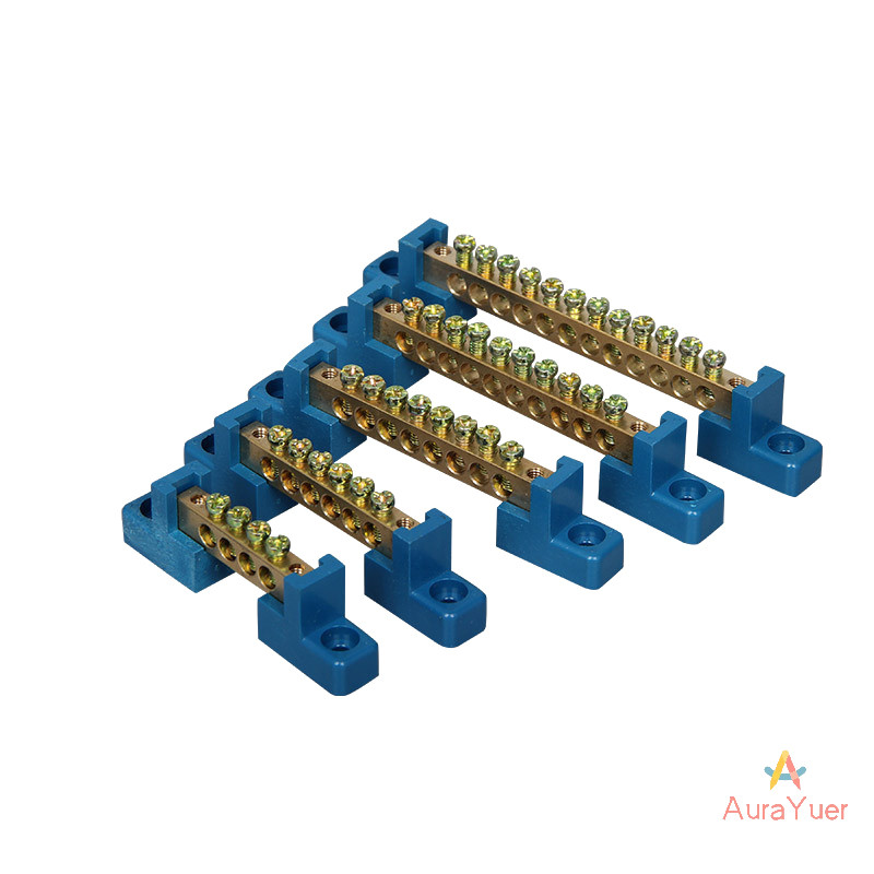[AuraYuer] 6*9 4/6/8/10/12 Holes Electrical Connector Distribution Box Neutral Terminal Rail ...