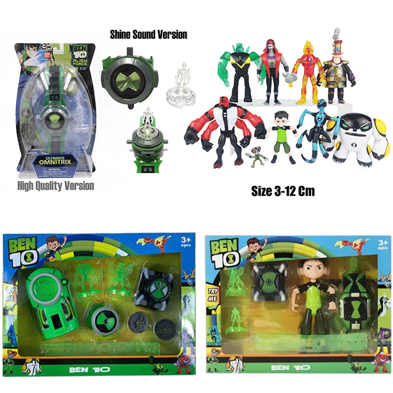 9pcs Ben 10 Set Doll Figure Omnitrix Watch Toy Ben 10 Alien Force ...