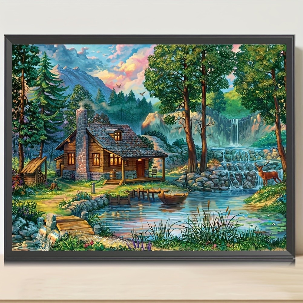 Frameless DIY Diamond Art Painting Set, Round Rhinestone Rhinestone Art ...