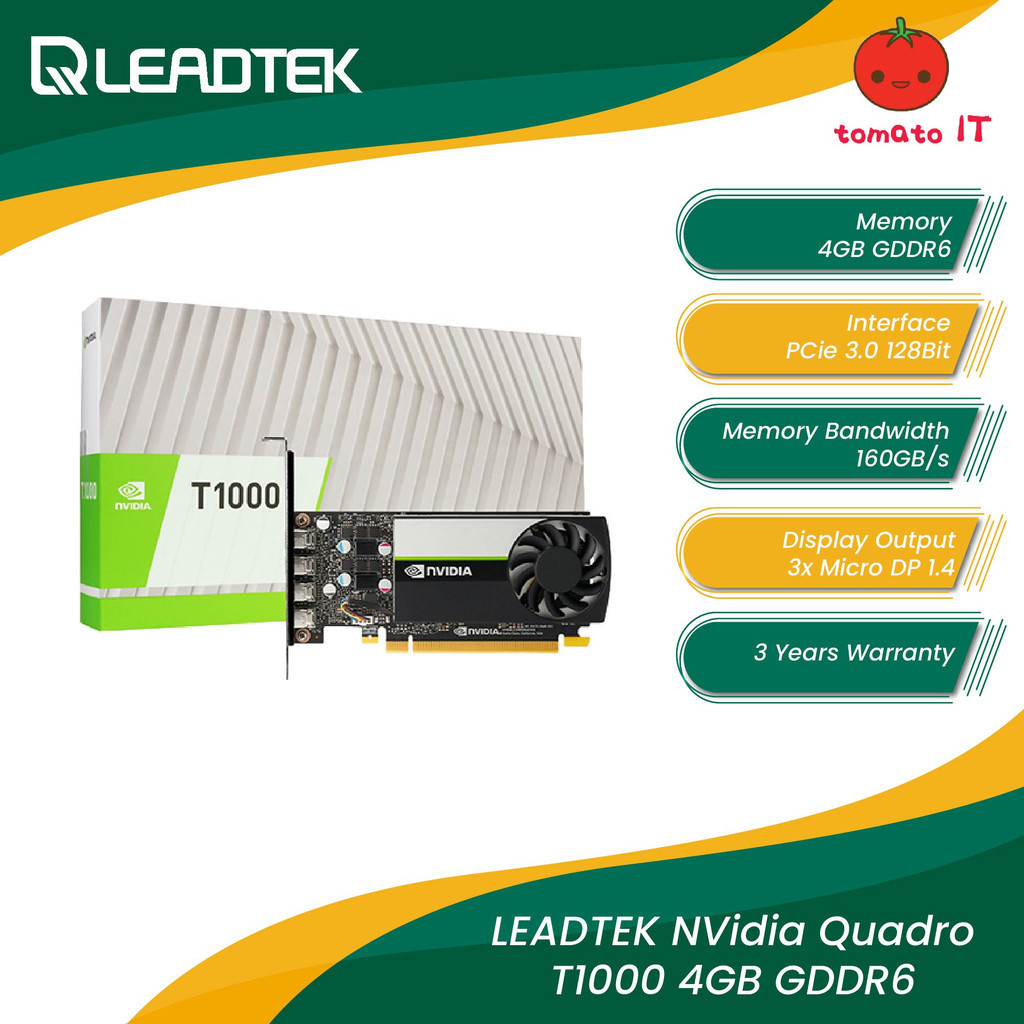 LEADTEK NVIDIA QUADRO T1000 4GB GDDR6 | Shopee Malaysia