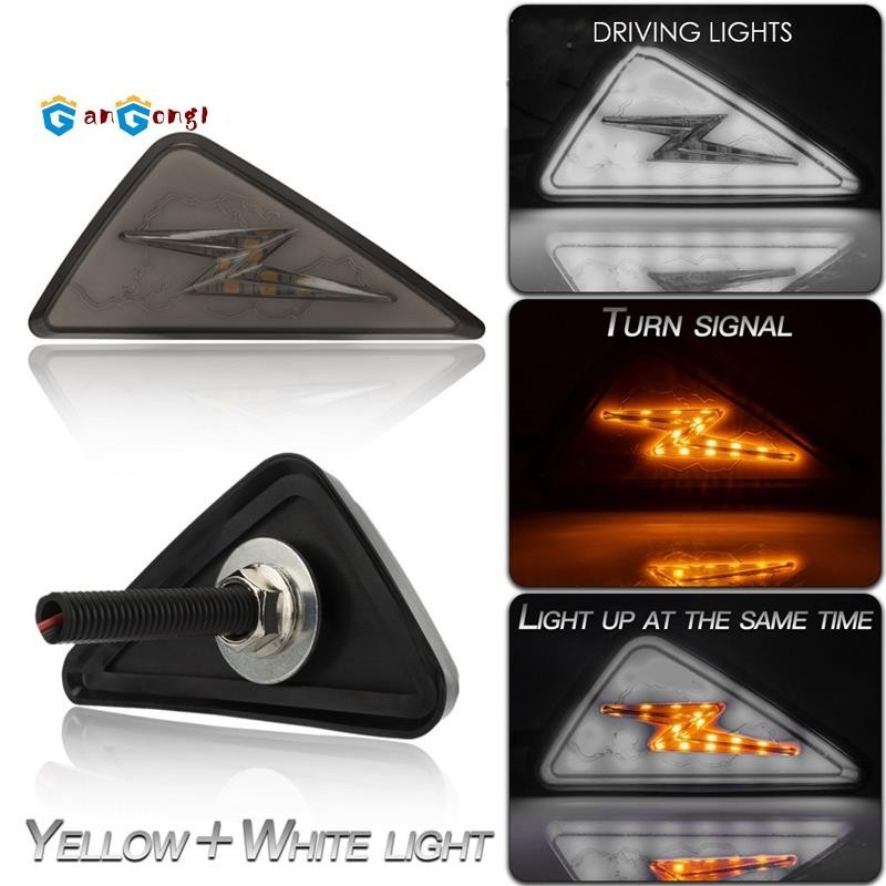 LED Motorcycle Turning Signals Light Triangular Flush Mount Waterproof Easy Installation Turn ...