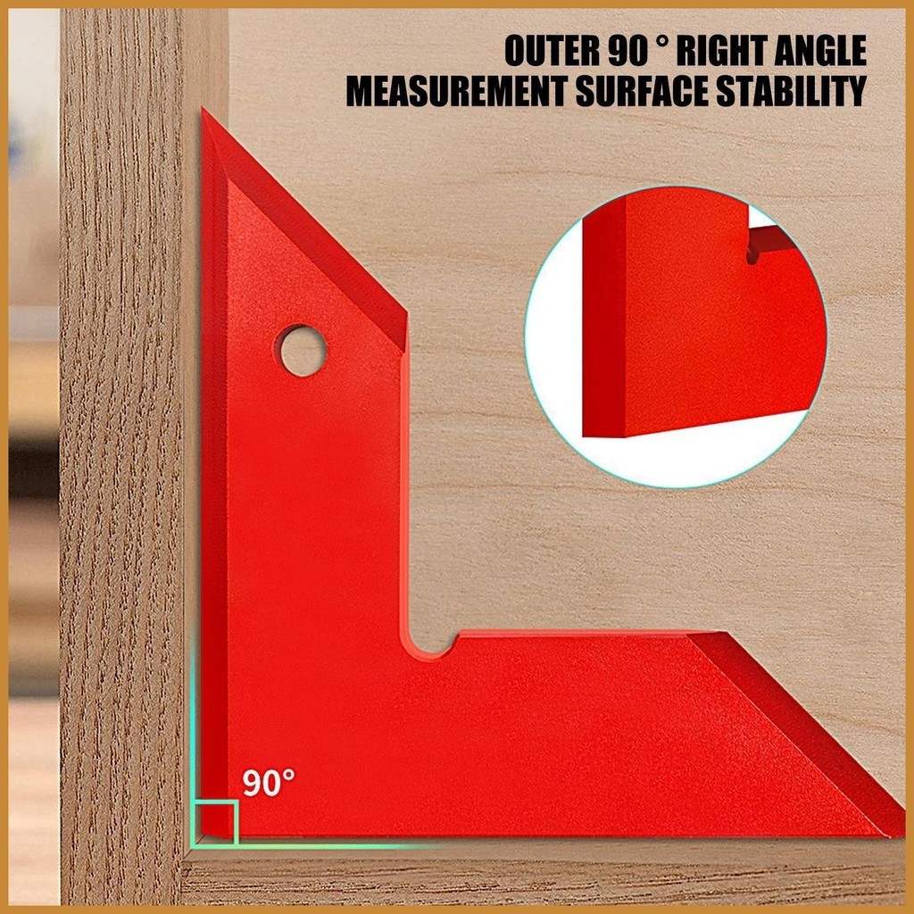 45/90 Degree Square 45/90 Degree Multi-Angle Measuring Ruler L Type ...