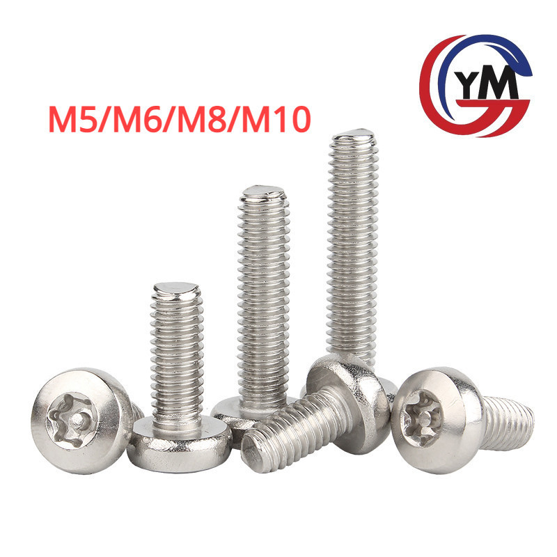 [YMH] M5/m6/m8/m10 304 Stainless Steel Inner Torx Round Head with Needle Anti-theft Anti ...