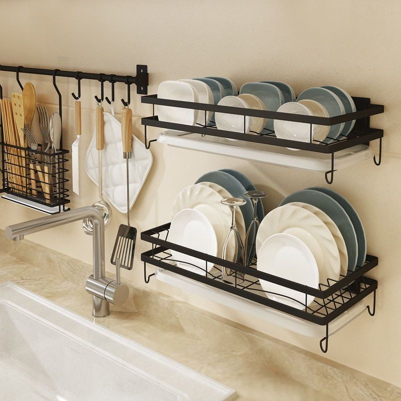 Spot goods Wall-mounted Dish Rack Dish Rack Drain Rack Dish Storage ...