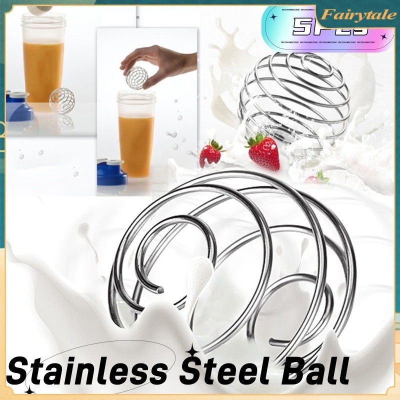 5/3pcs Milkshake Shaker Ball Stainless Steel Spring Balls Shake Cup ...
