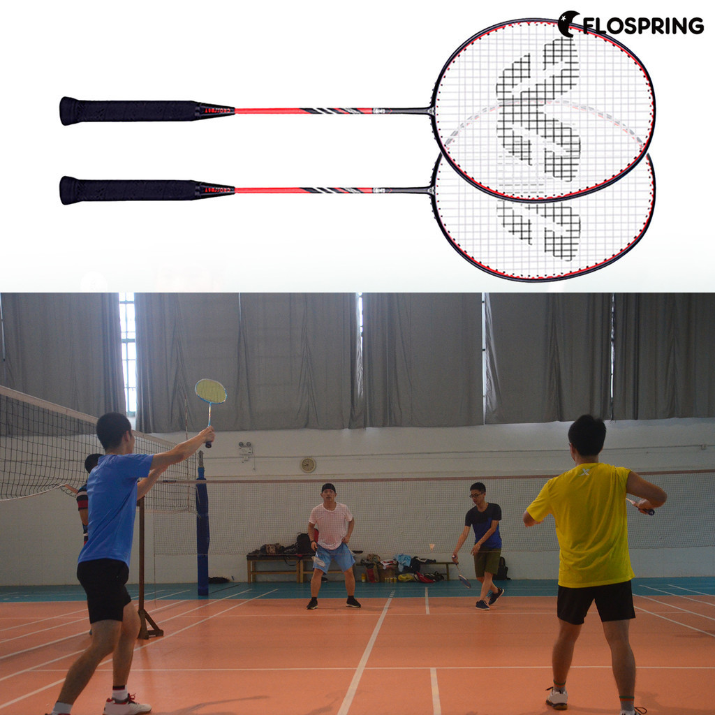 FL-2Pcs Badminton Racket Professional Anti-rust Nylon Ergonomic Handle ...