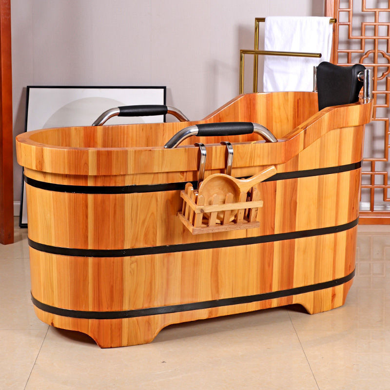 Fir Armrest Barrel Whole Body Bath Barrel Household Wooden Barrel ...