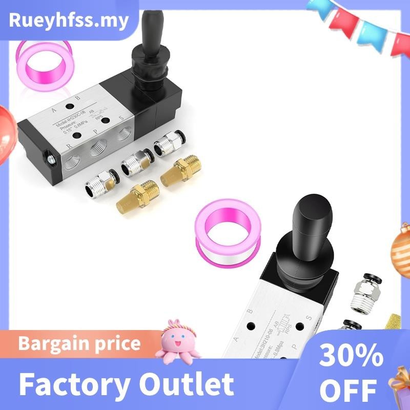 Excellent 1/4Inch NPT 5 Way 3 Position Air Hand Lever Operated Valve Pneumatic Solenoid Valve ...