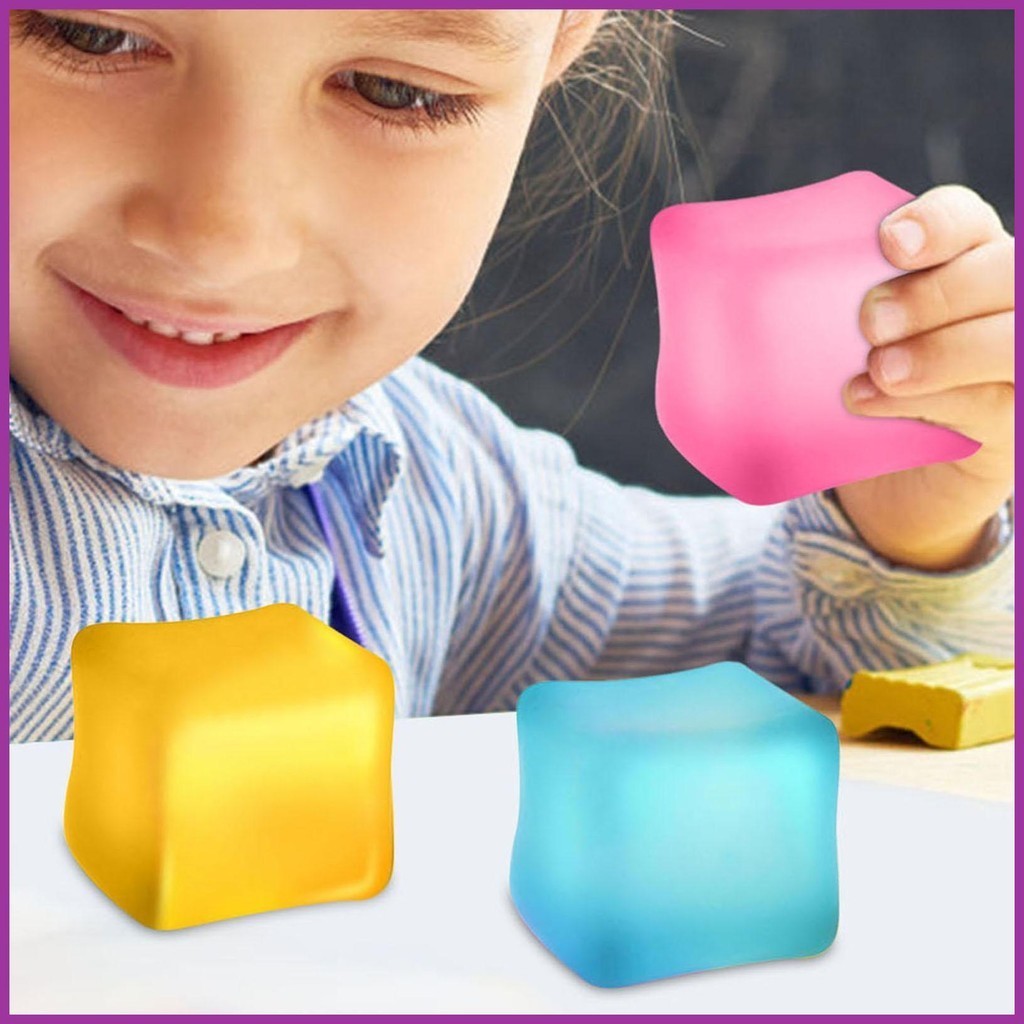 Ice Cube Squeeze Toy Flexible Kids Sensory Play 3CPS Photo Prop ...