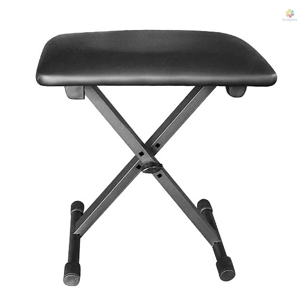 Piano Bench X-Style Keyboard Bench Adjustable Height, Padded Keyboard ...