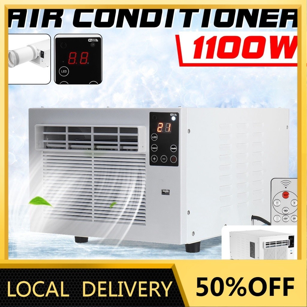 1100W Portable Mini Air Conditioner Smart Remote Control Energy Saving ...