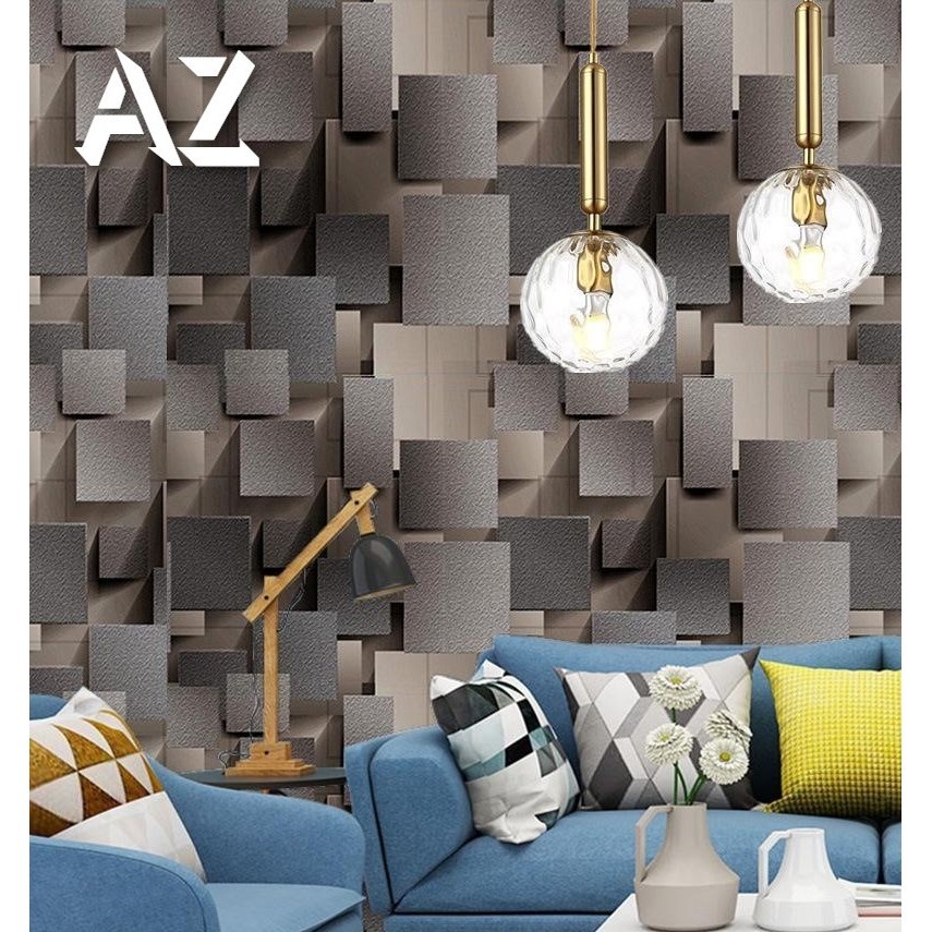 Aesthetic Square Layer Wall Wallpaper 8m to 9m 45cm | Shopee Malaysia