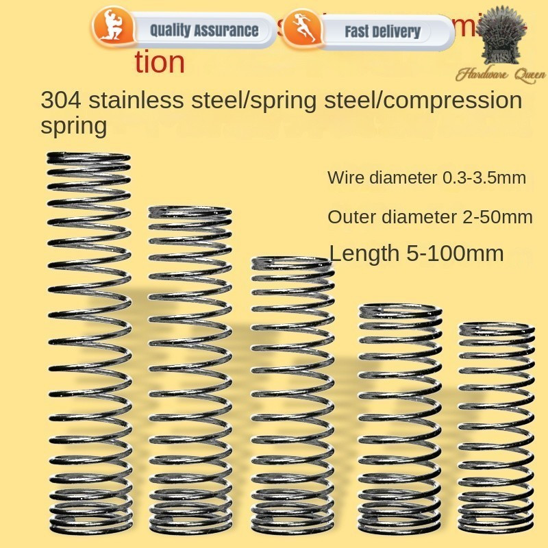 【QQ1】Compression spring Spring Length 10-150mm d1.2mm OD19~25mm ...